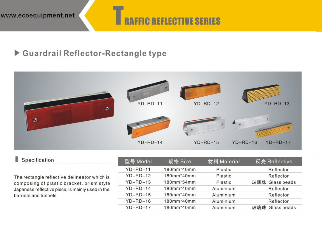 GUARDRAIL REFLECTOR – Ecoequipment PPE Philippines